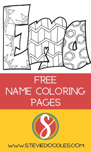 Free Ema Name Coloring Page — Stevie Doodles
