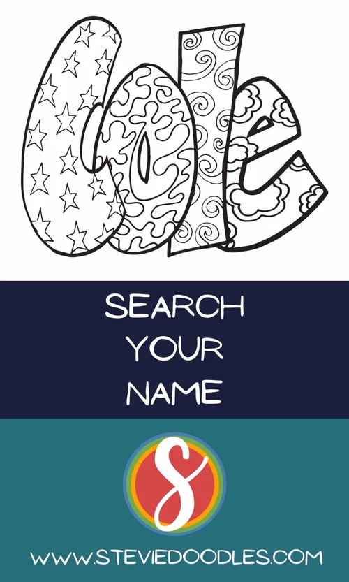 COLE Free Name Coloring Page — Stevie Doodles