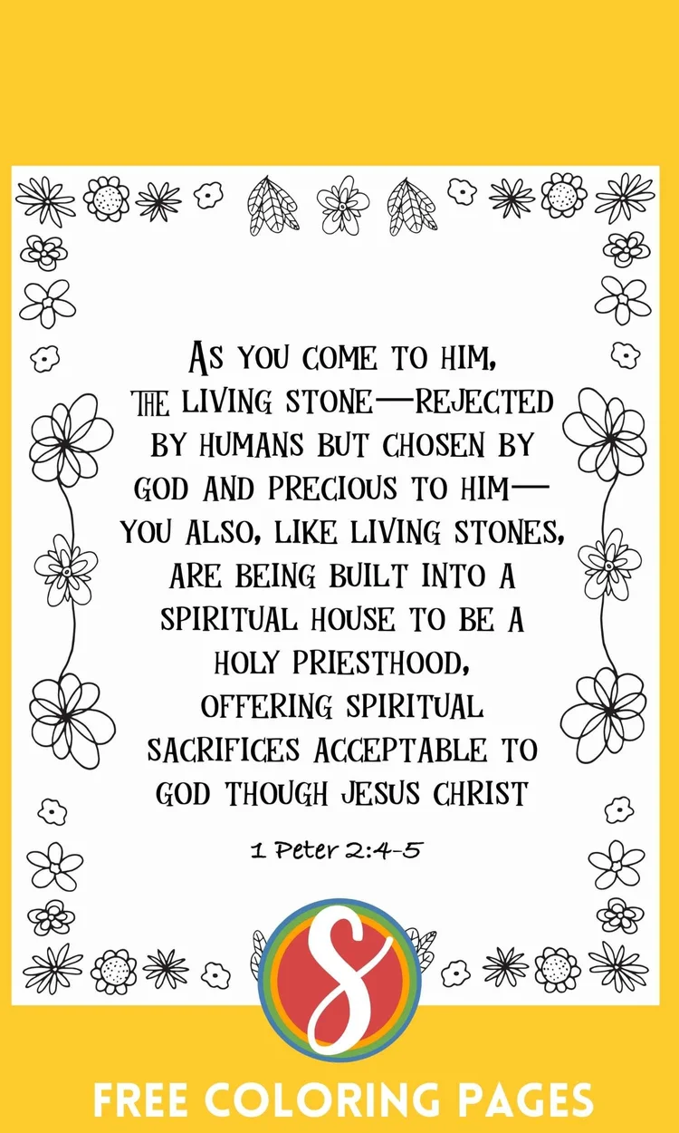 Free 1 Peter Coloring Pages — Stevie Doodles