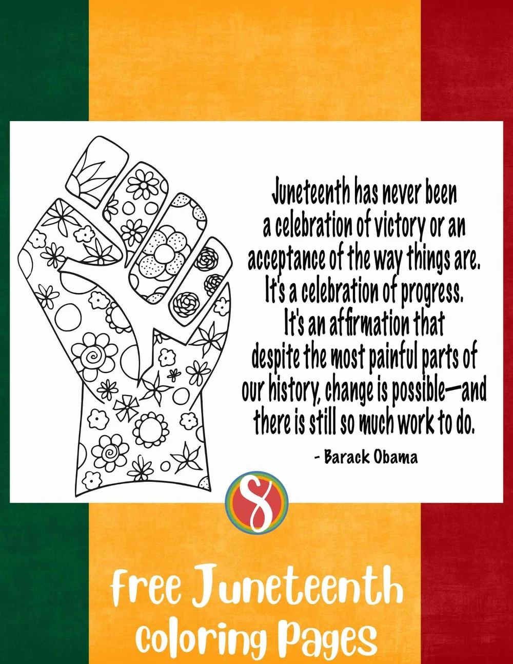 Free Juneteenth Coloring Pages — Stevie Doodles