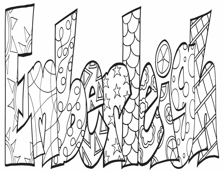 Free Emberleigh Name Coloring Page — Stevie Doodles