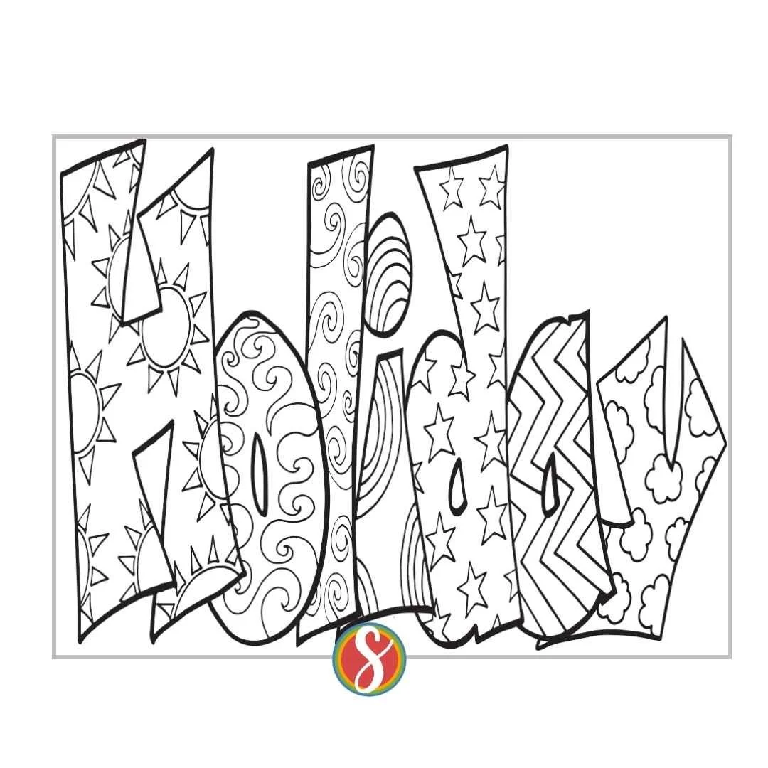 Free HOLIDAY Coloring Page — Stevie Doodles