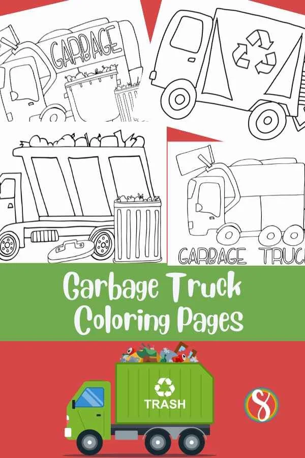 Free Garbage Truck Coloring Pages — Stevie Doodles