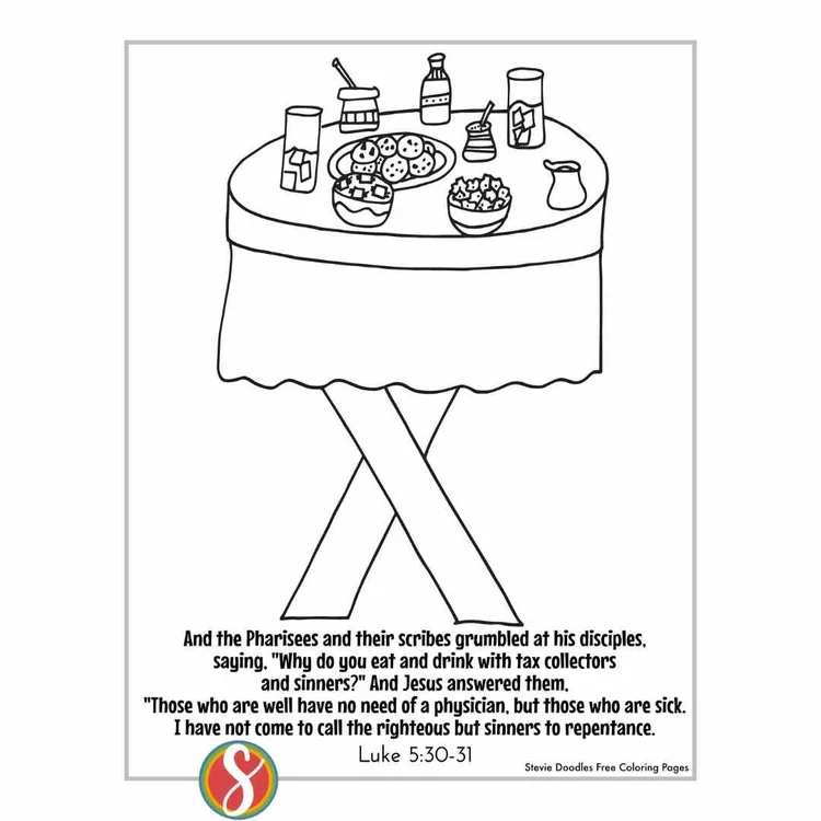 Free Luke Scripture Coloring Pages — Stevie Doodles