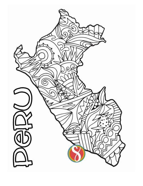 Free Peru Coloring Pages — Stevie Doodles