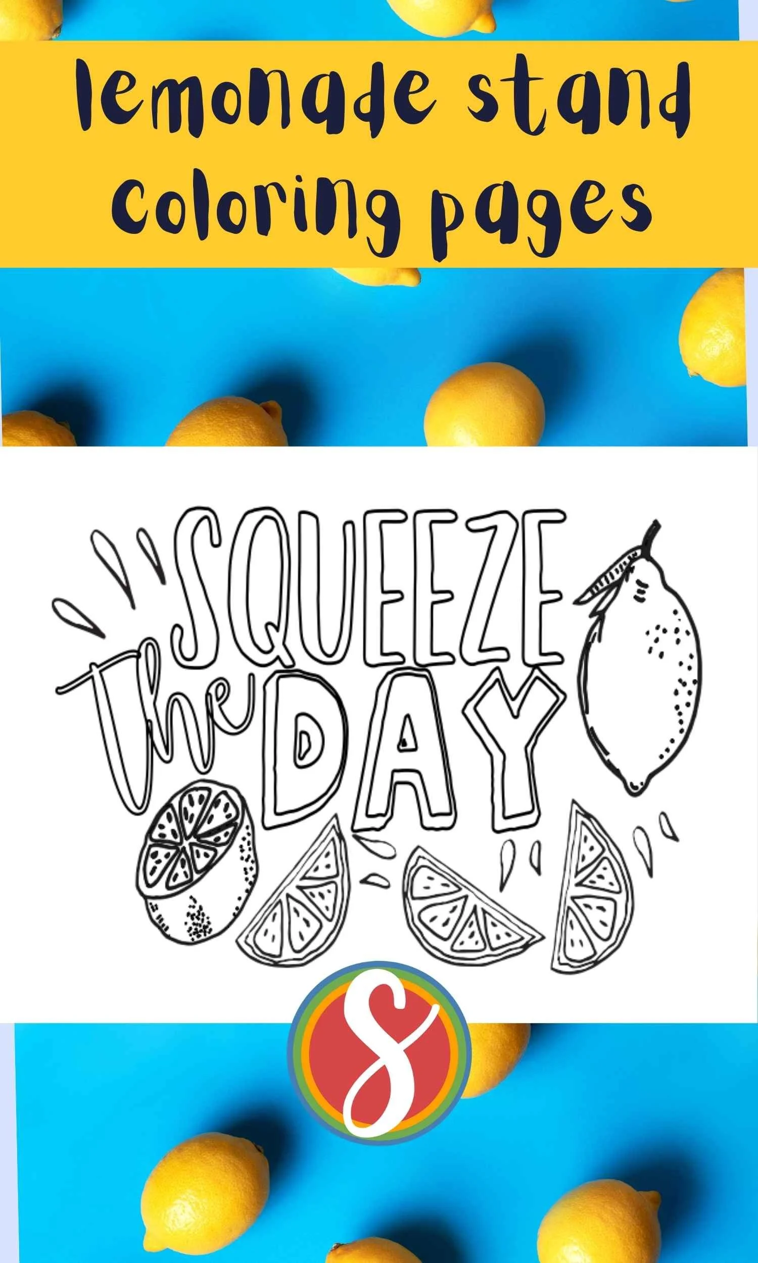 10 Free Lemonade & Lemons Coloring Pages — Stevie Doodles