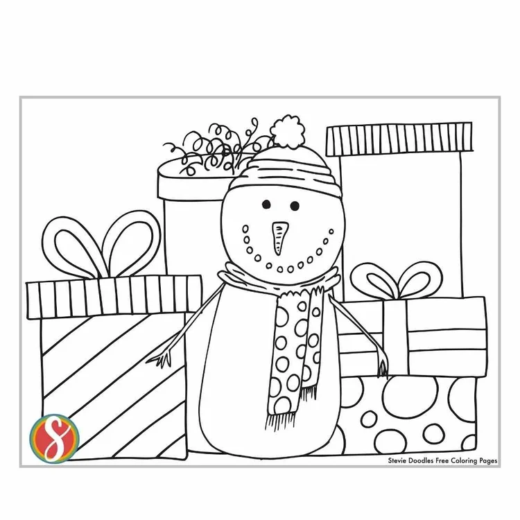 10 Free Snowman Coloring Pages — Stevie Doodles