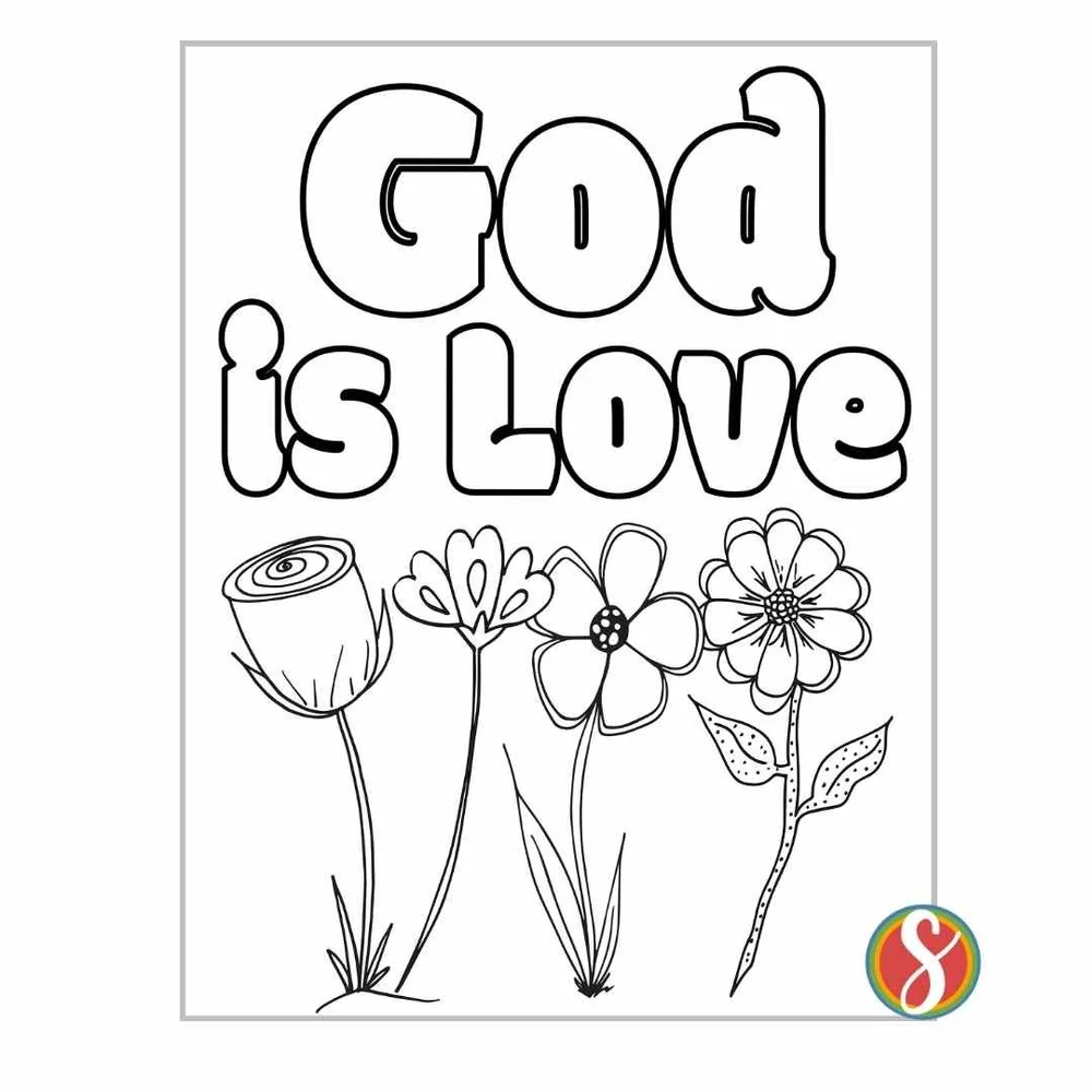 God Is Love Coloring Pages — Stevie Doodles