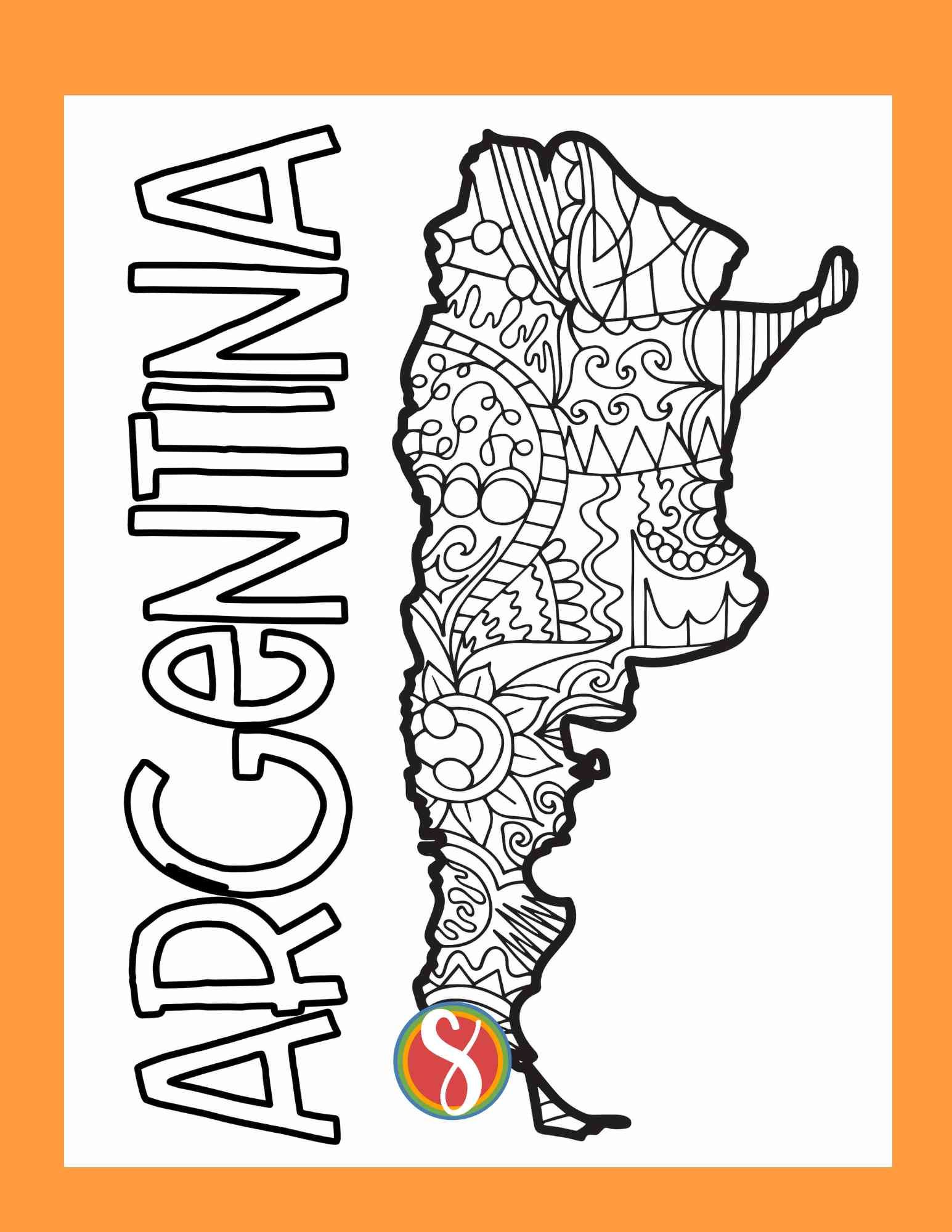 Free Argentina Coloring Pages — Stevie Doodles