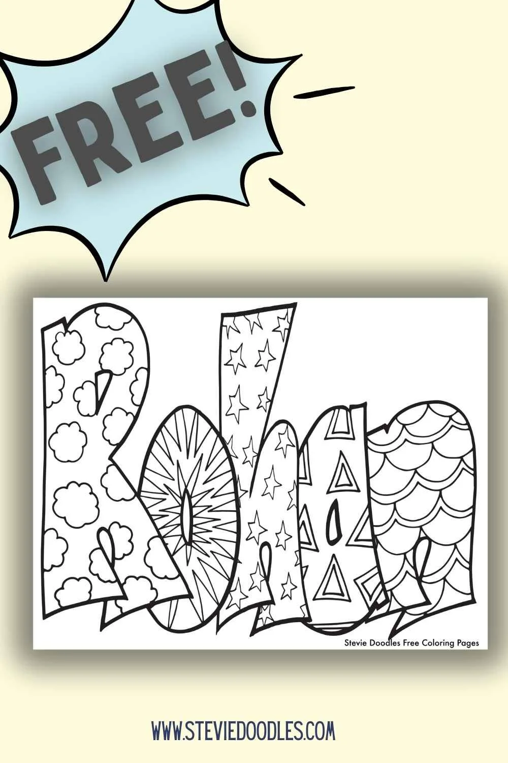 Free ROHAN Coloring Page — Stevie Doodles