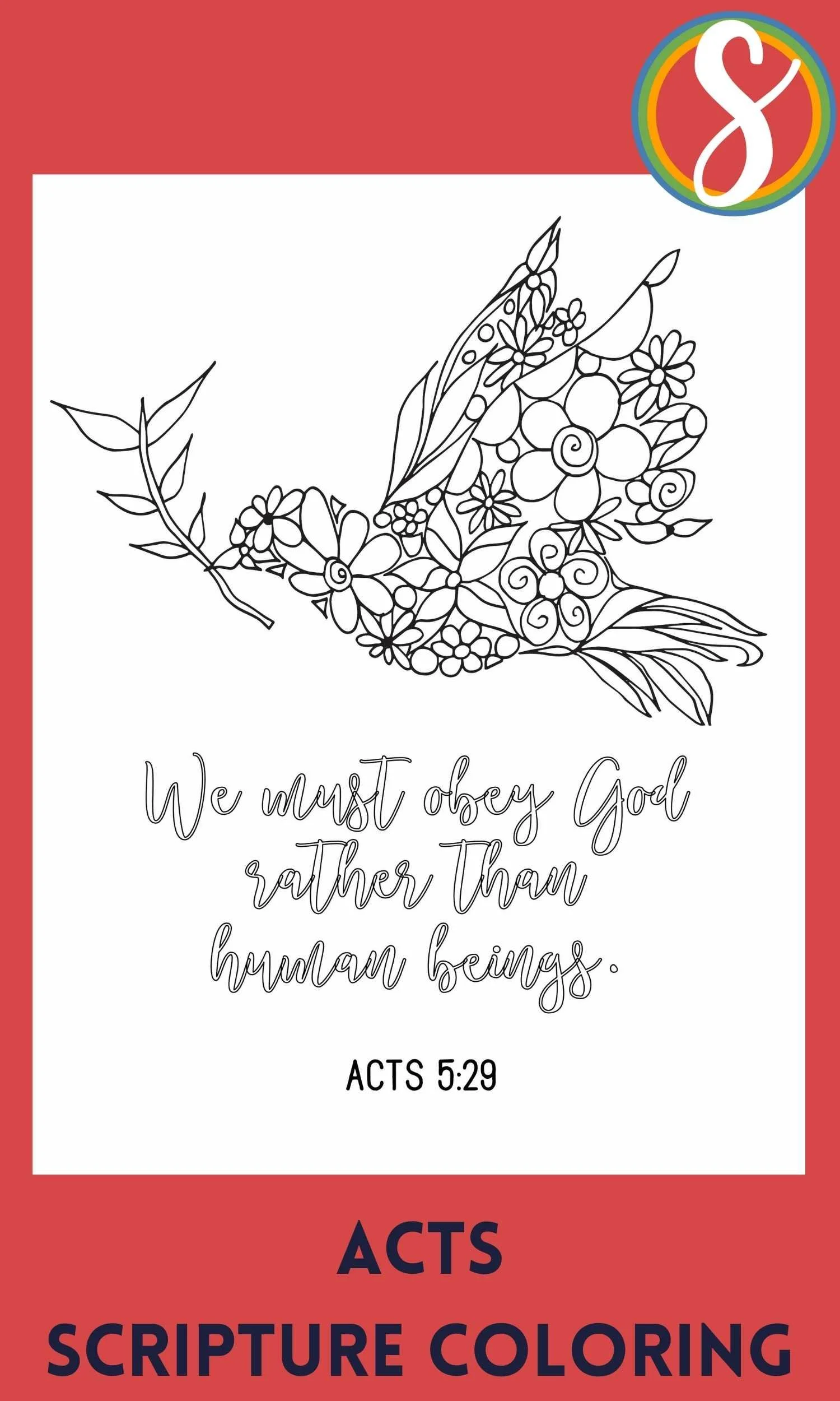 Free Acts Coloring Pages - Scripture — Stevie Doodles