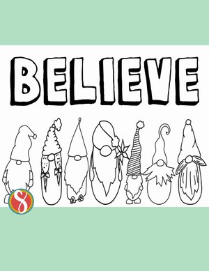 Free Believe Coloring Pages — Stevie Doodles