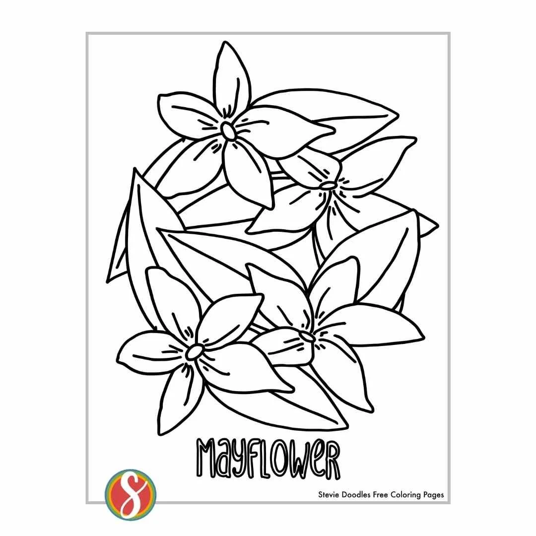 Free Mayflower Coloring Pages — Stevie Doodles