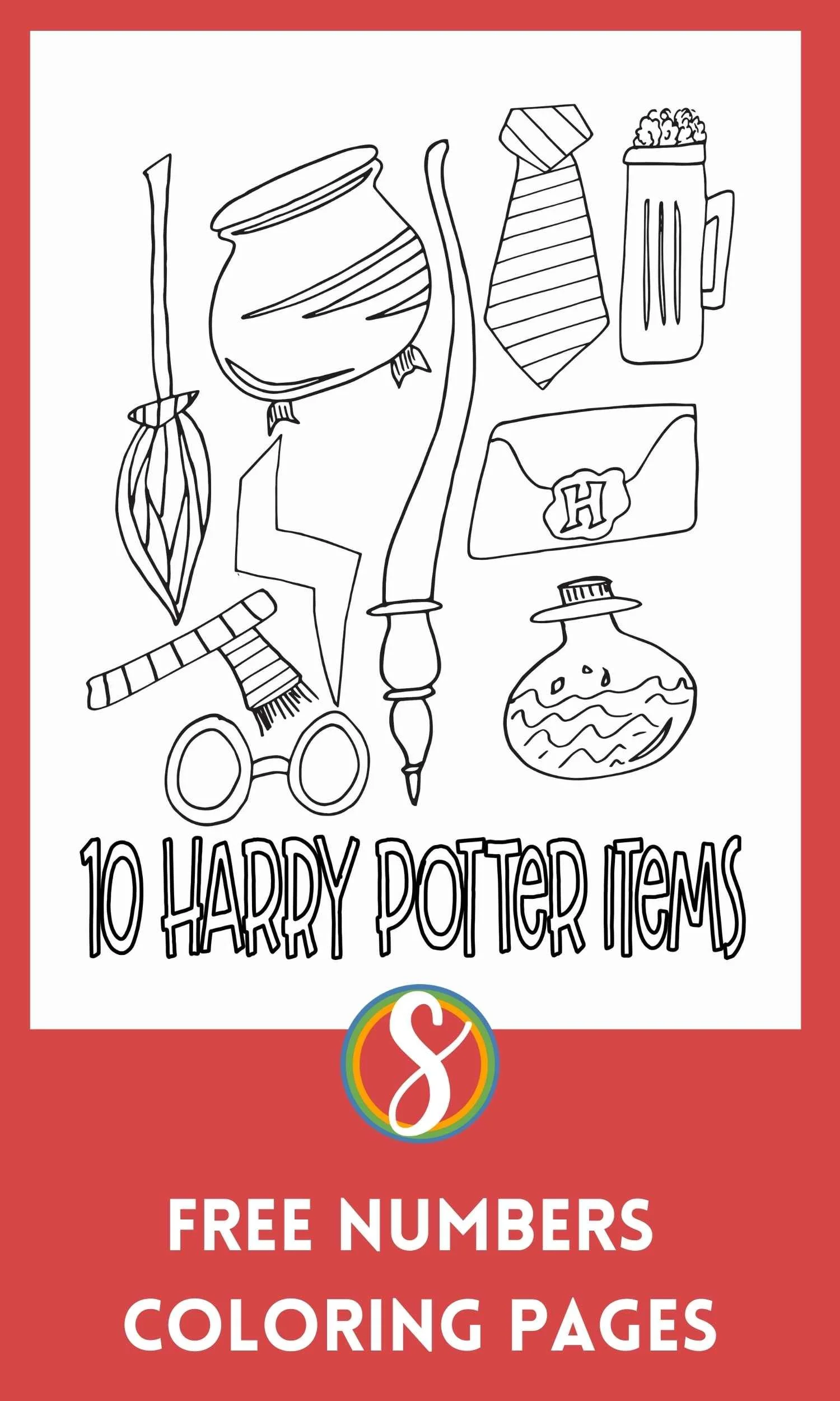 Free Harry Potter #'s Coloring — Stevie Doodles