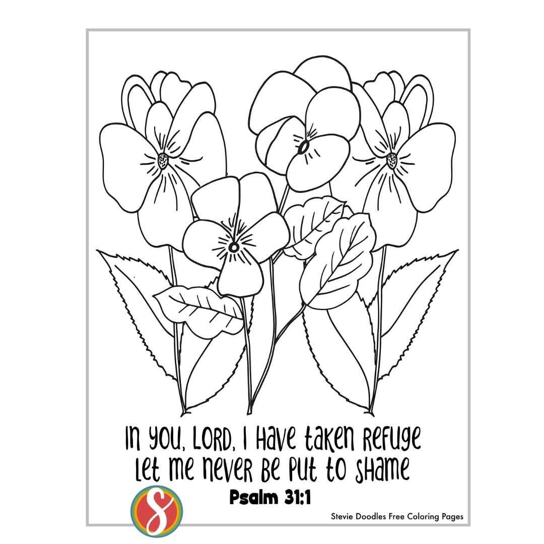Psalm 31 - 40 - Free Coloring — Stevie Doodles