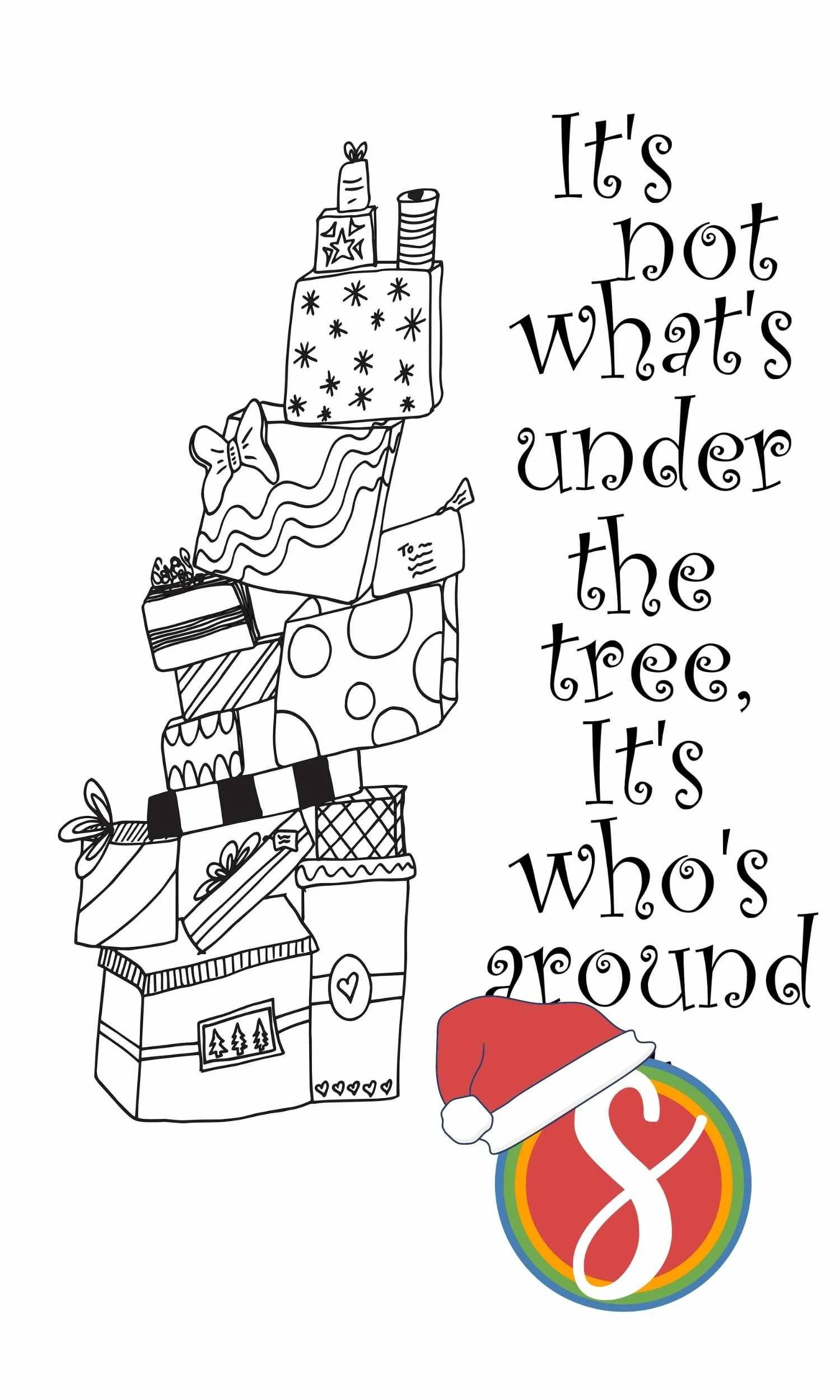Free Christmas Presents Coloring Pages — Stevie Doodles