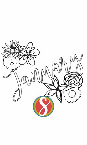 January Coloring Pages — Stevie Doodles