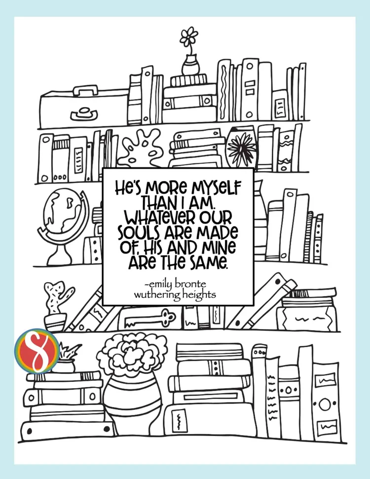 Free "Wuthering Heights" Quote Coloring Pages — Stevie Doodles