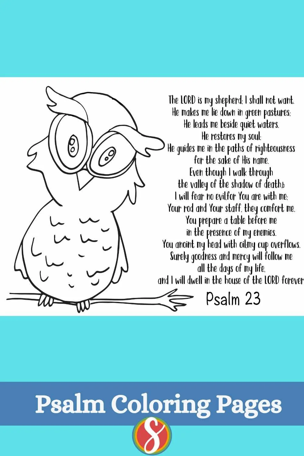 Free Psalm 23 Coloring Pages — Stevie Doodles