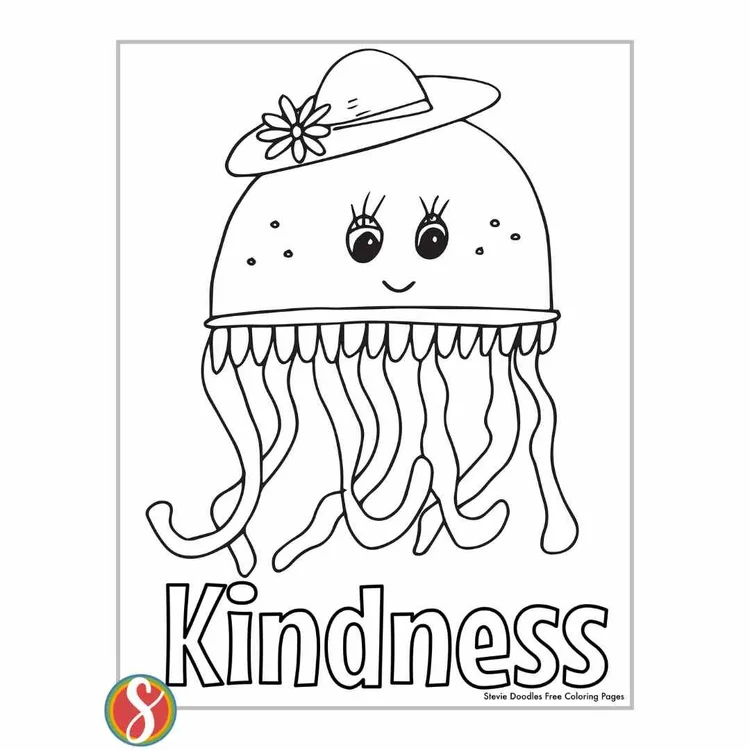 Free Kindness Coloring Pages — Stevie Doodles