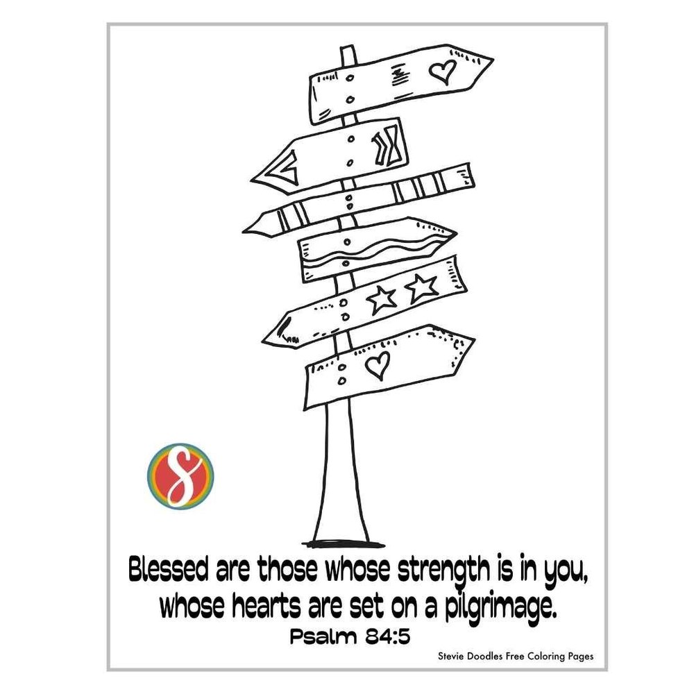 Psalms 81 - 90 - Free Coloring — Stevie Doodles