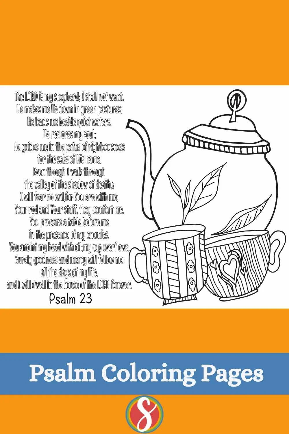 Free Psalm 23 Coloring Pages — Stevie Doodles