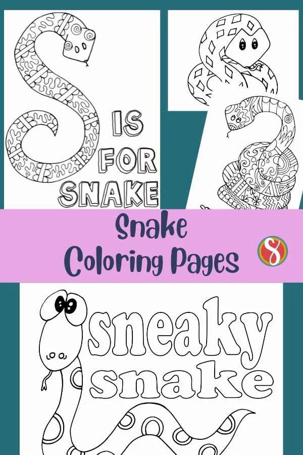Free Snakes Coloring Page — Stevie Doodles