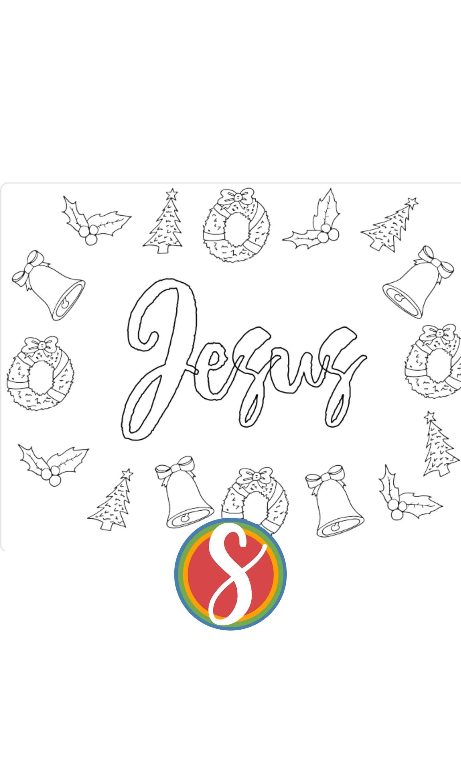 Free Jesus Christmas Coloring Pages — Stevie Doodles