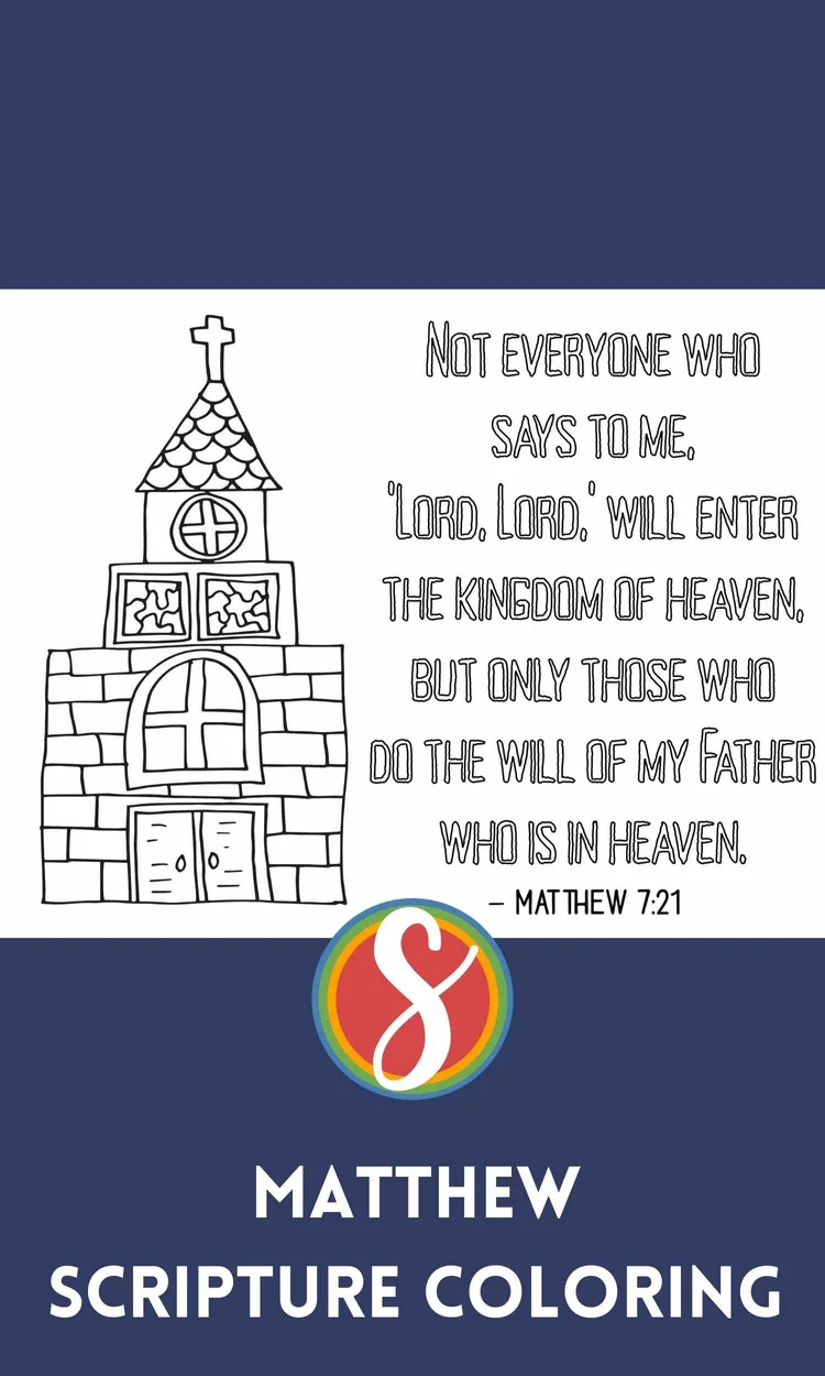 Free Matthew Scripture Coloring Pages — Stevie Doodles