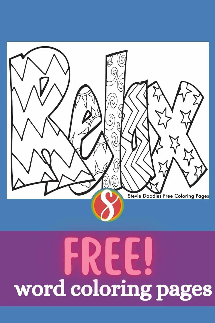 Free Relax Coloring Pages — Stevie Doodles