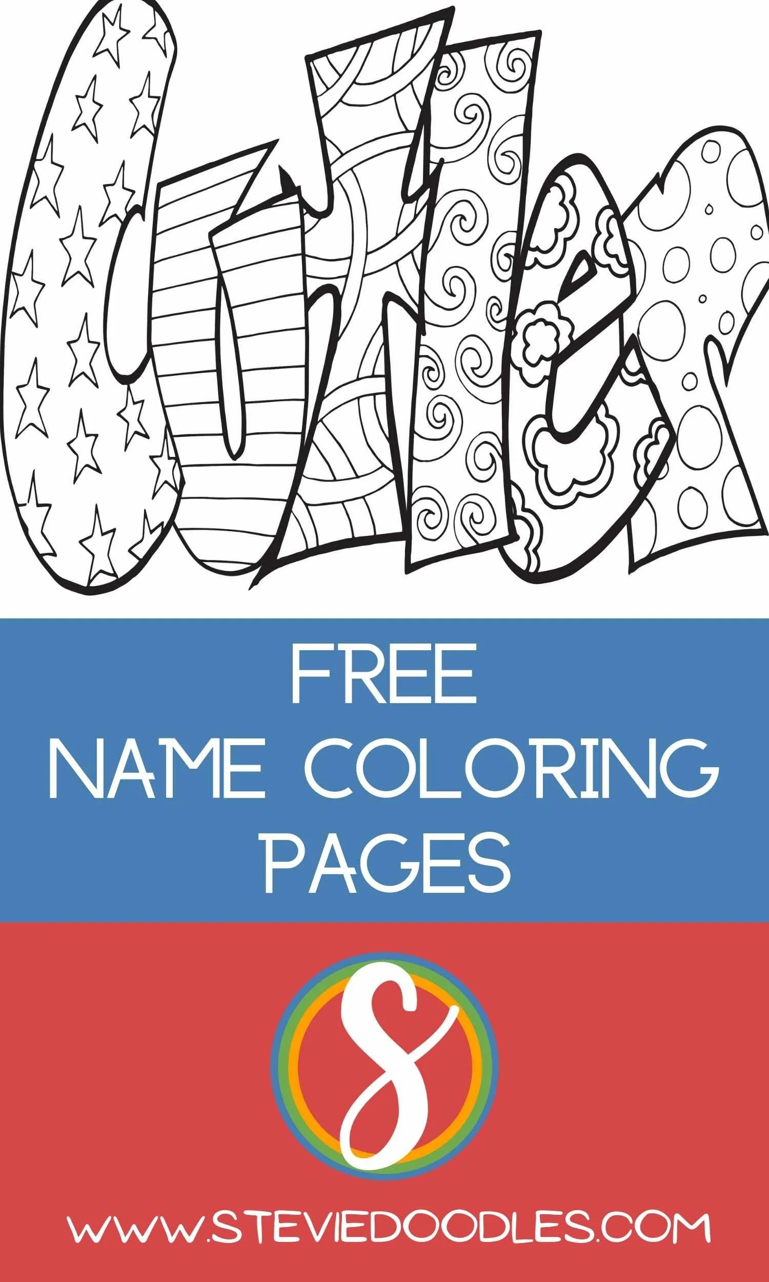 CUTLER Free Name Coloring Page — Stevie Doodles