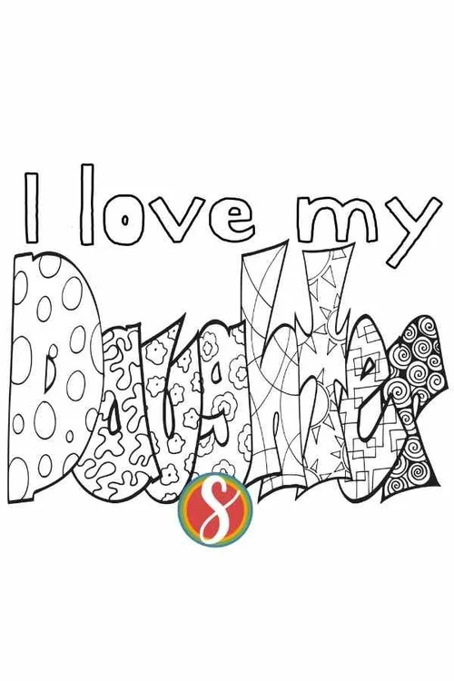 Free Daughters Coloring Pages — Stevie Doodles