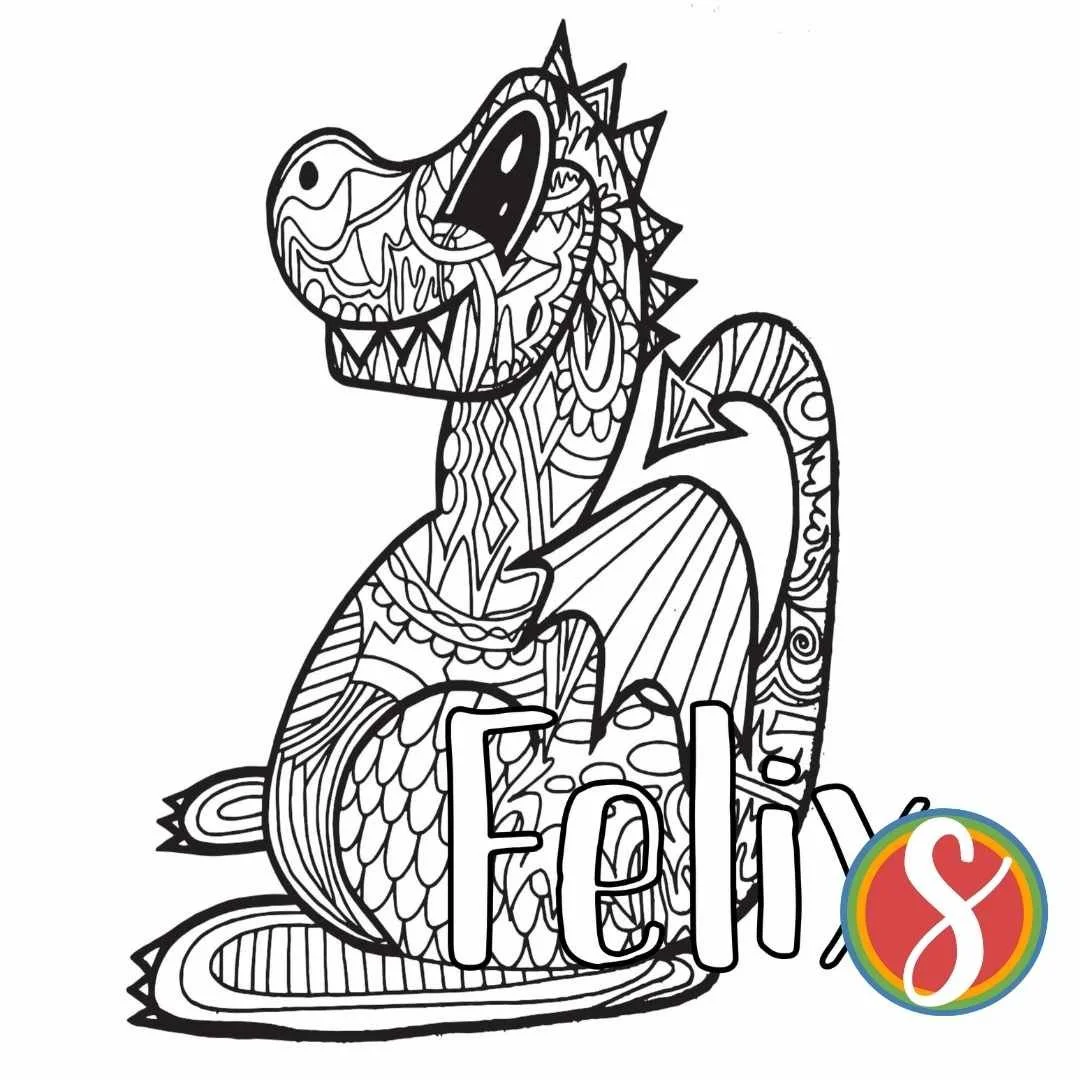 Free "Felix" Coloring Page — Stevie Doodles