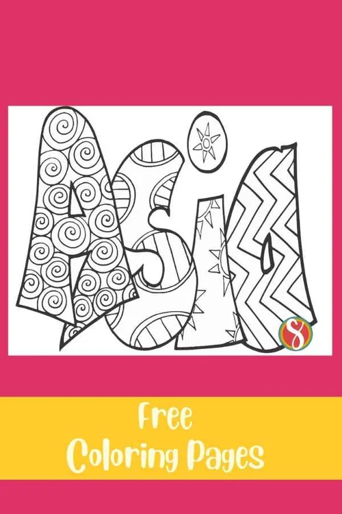 Free Asia Coloring Page — Stevie Doodles