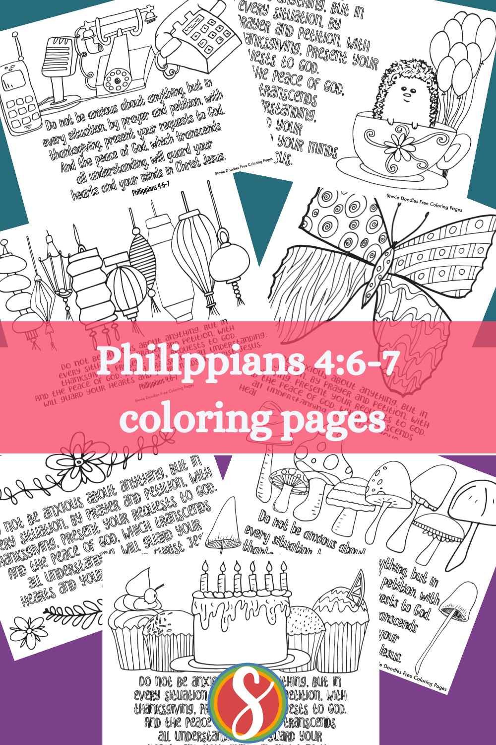 Free Philippians 4:6-7 Coloring Page — Stevie Doodles