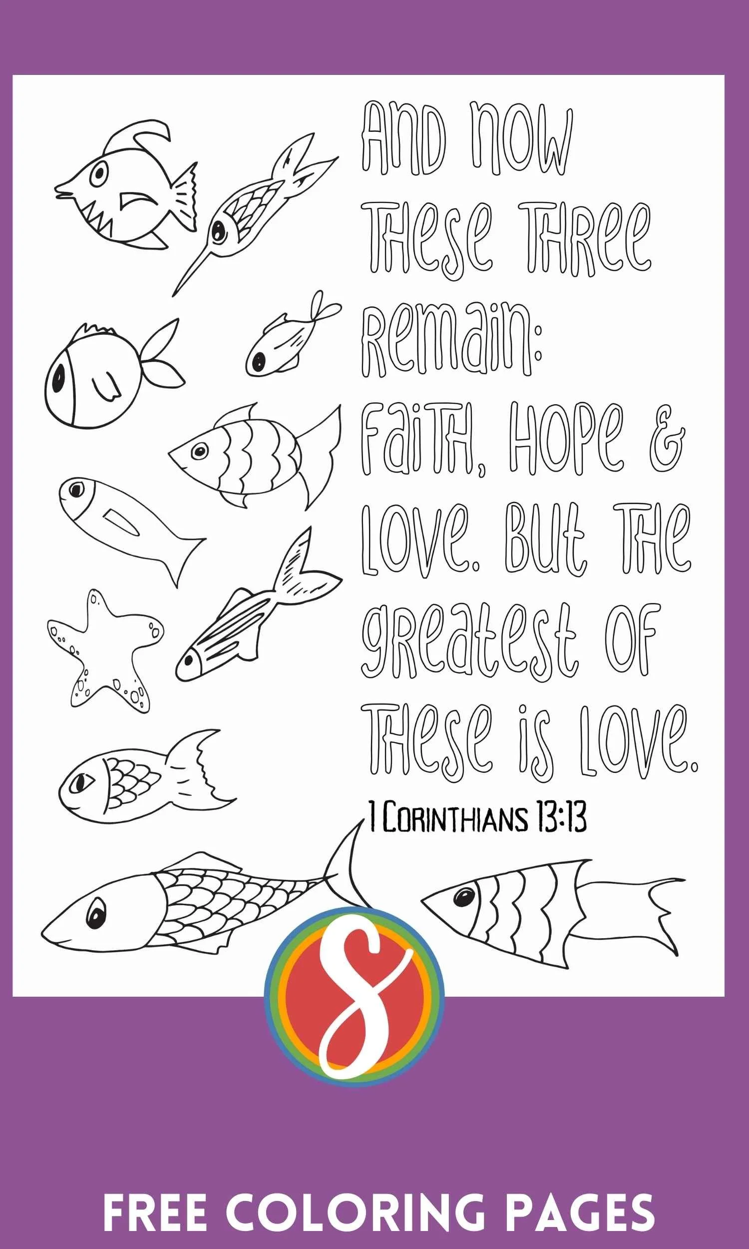 10 Free 1 Corinthians Coloring Pages — Stevie Doodles