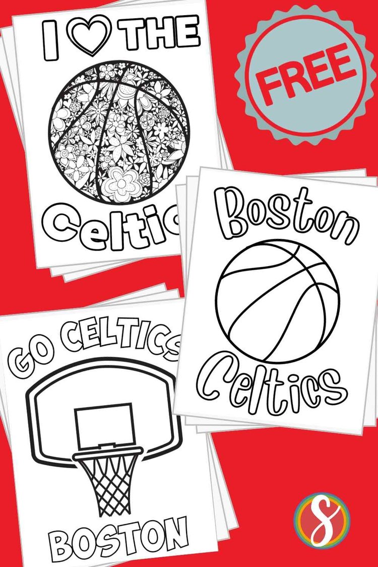 Free Boston Celtics Coloring Pages — Stevie Doodles