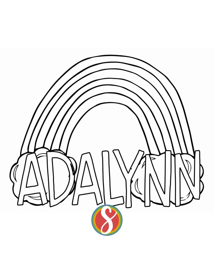 Free ADALYNN Coloring Pages — Stevie Doodles