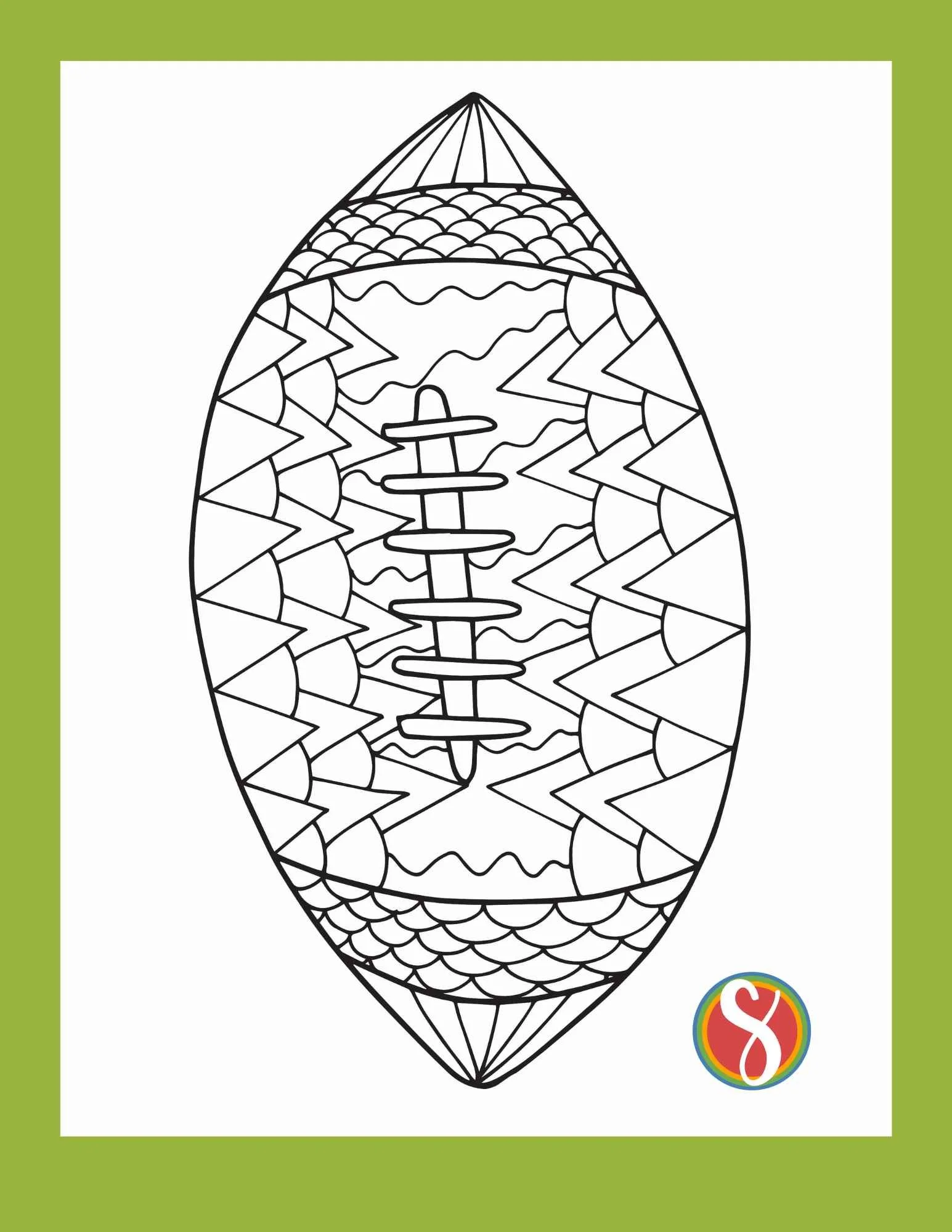 Free Football Coloring Pages — Stevie Doodles