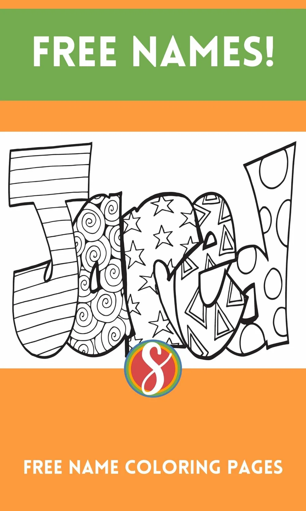 Free JARED Name Coloring Page Printable — Stevie Doodles