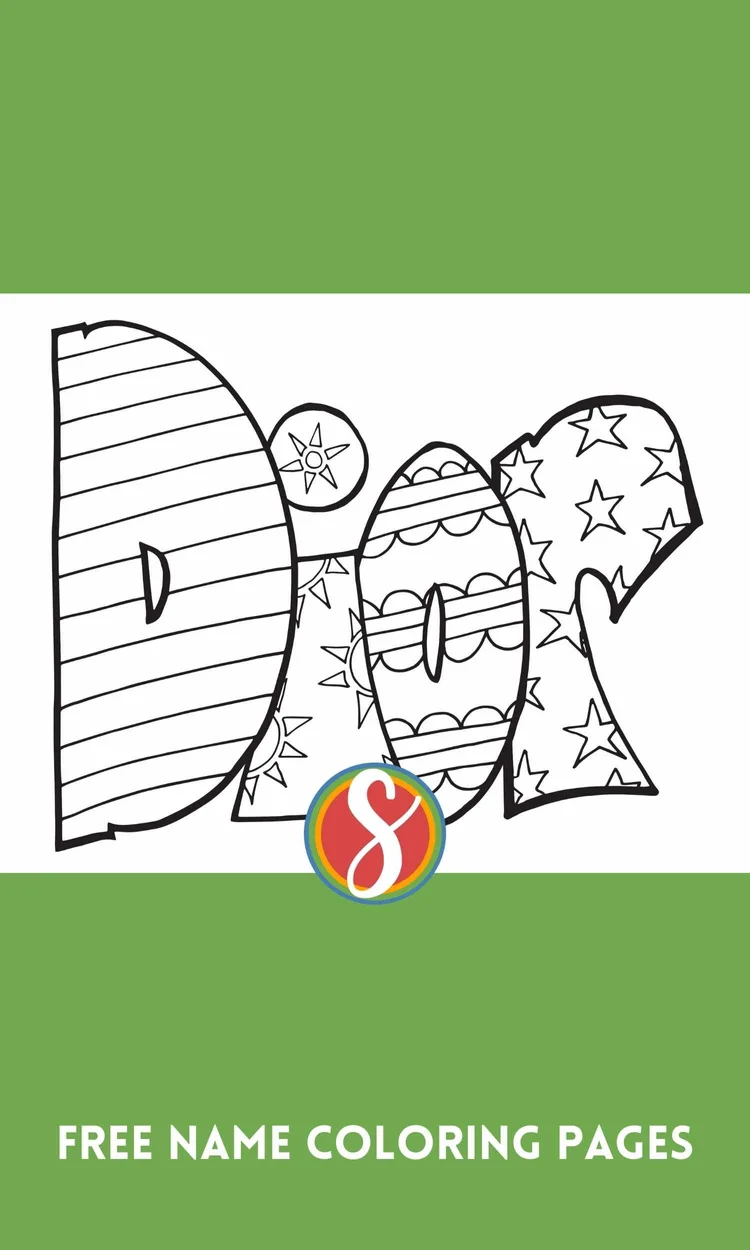 DIOR! 3 Free Printable Coloring Pages — Stevie Doodles