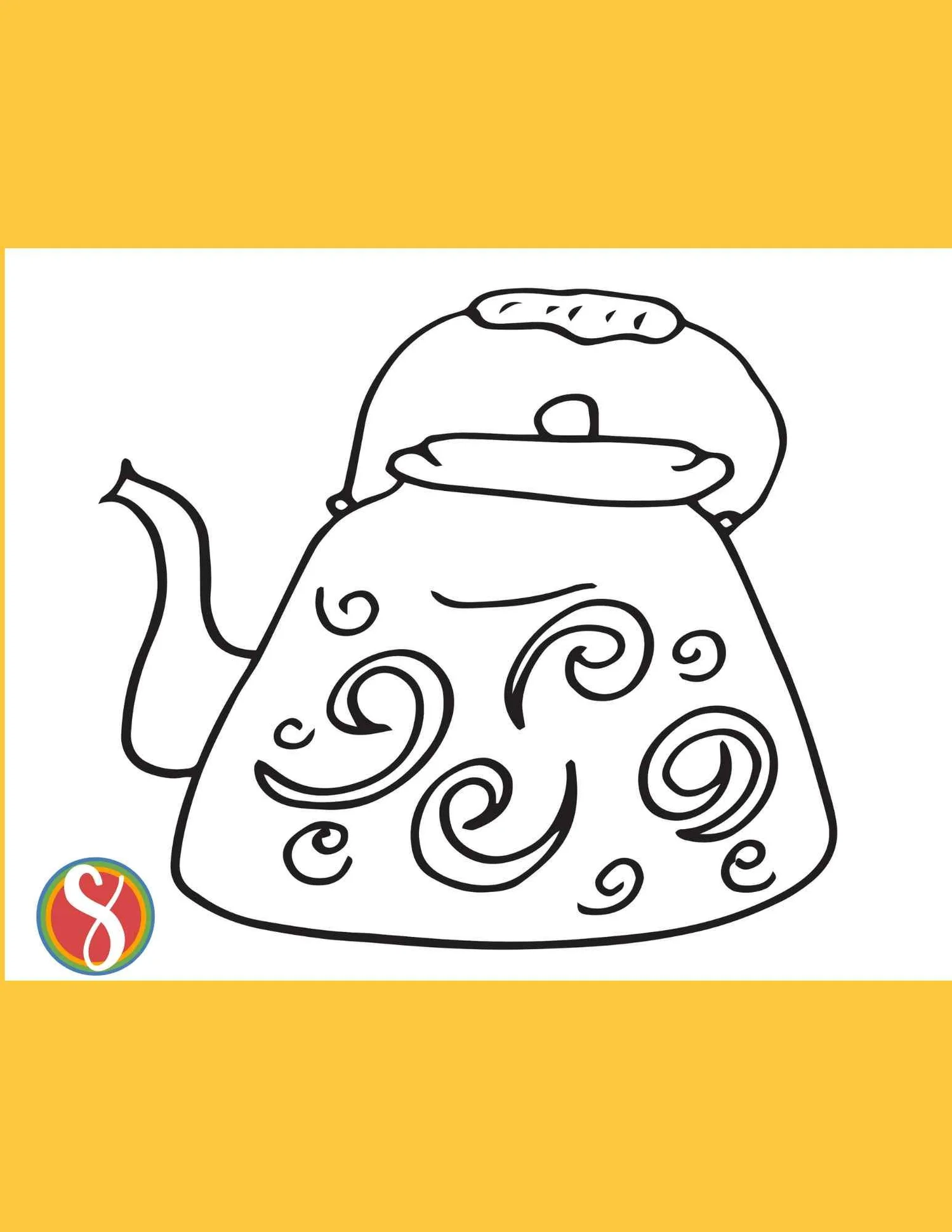 Free Teapot Coloring Pages — Stevie Doodles