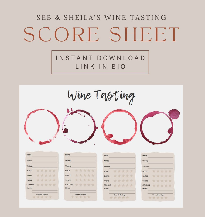 Wine Tasting Placemats — Sebastien & Sheila Centner
