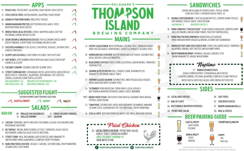 View Our Menu | Thompson Island Brewing Company, Rehoboth DE