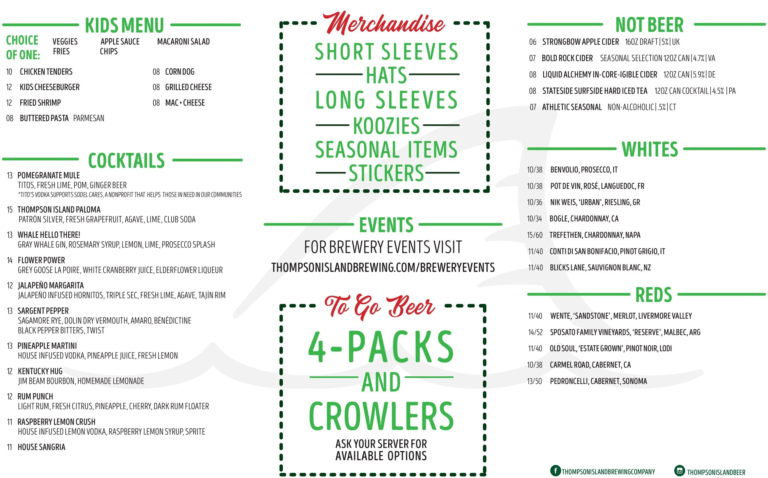 View Our Menu | Thompson Island Brewing Company, Rehoboth DE