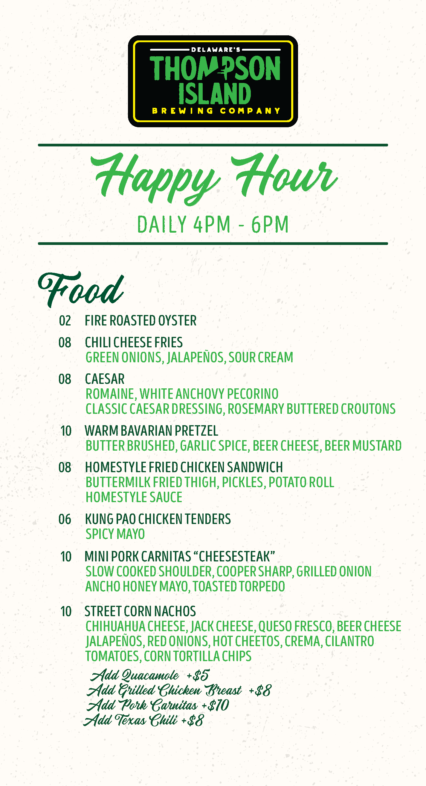 View Our Menu | Thompson Island Brewing Company, Rehoboth DE
