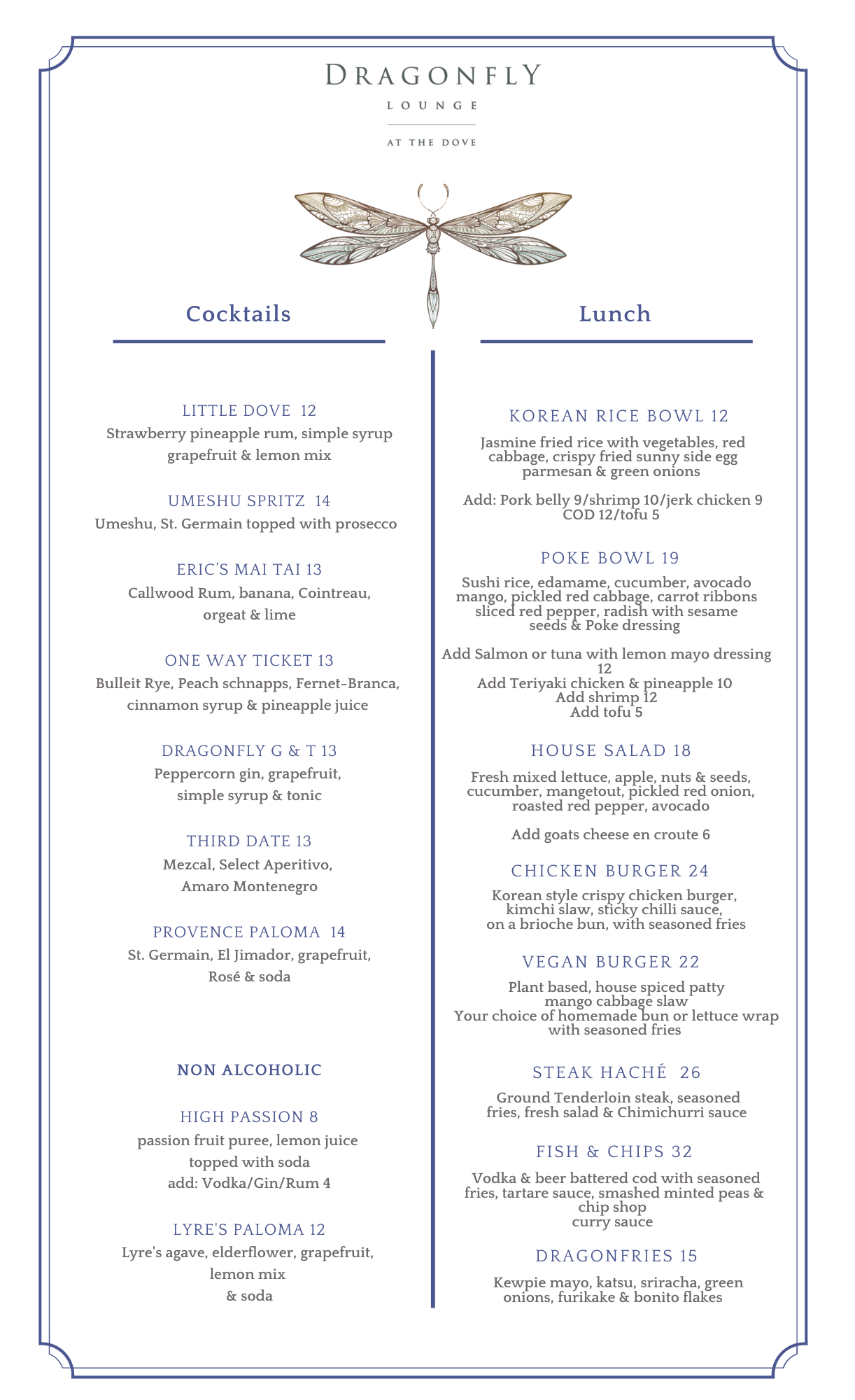 Dragonfly — Dove Restaurant