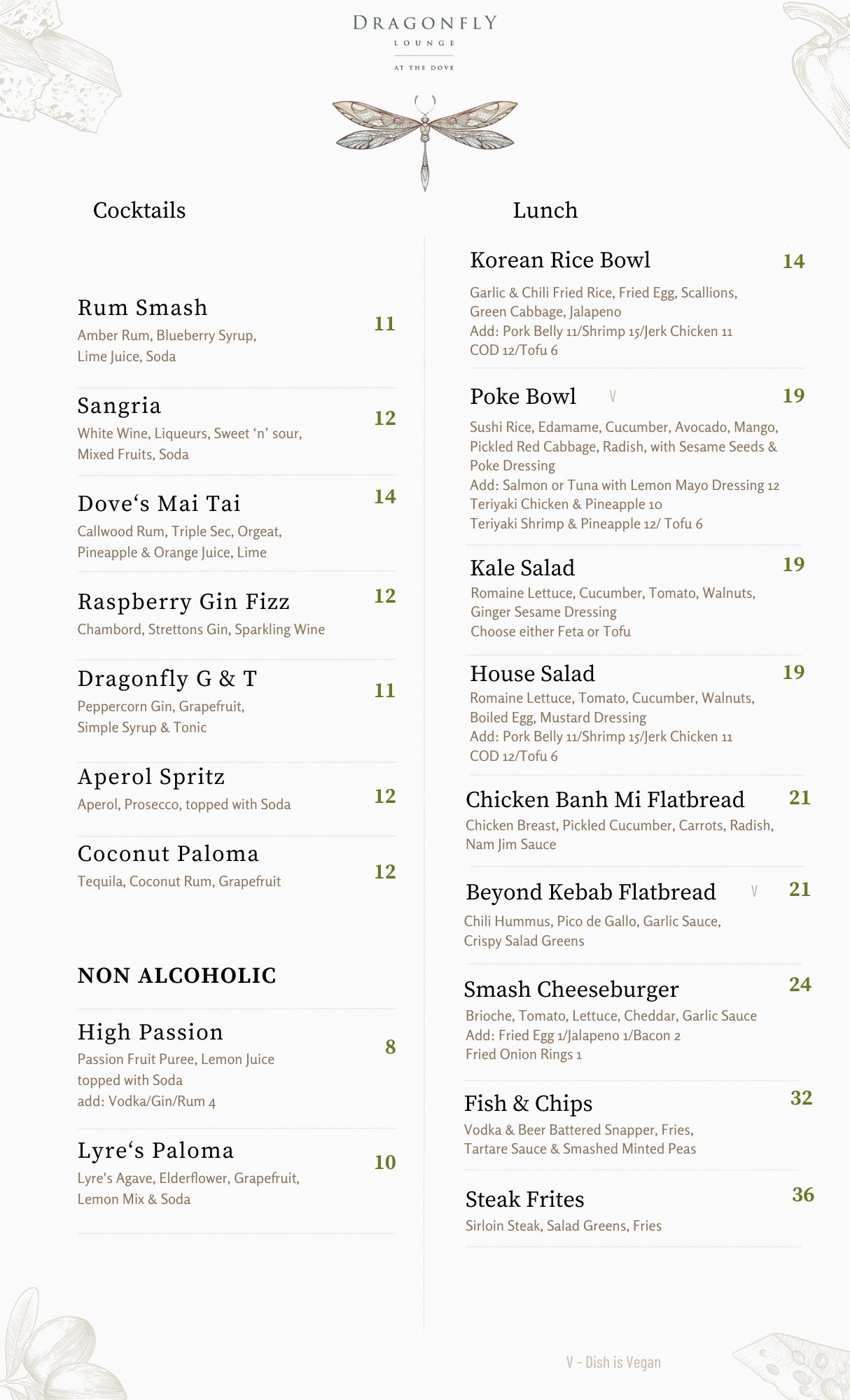 Dragonfly — Dove Restaurant