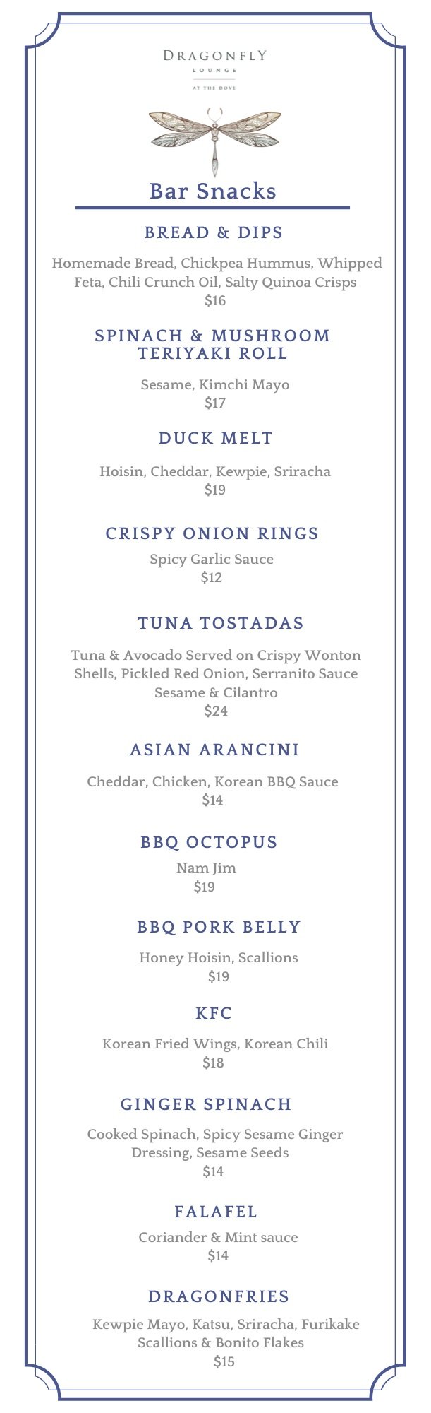 Dragonfly — Dove Restaurant