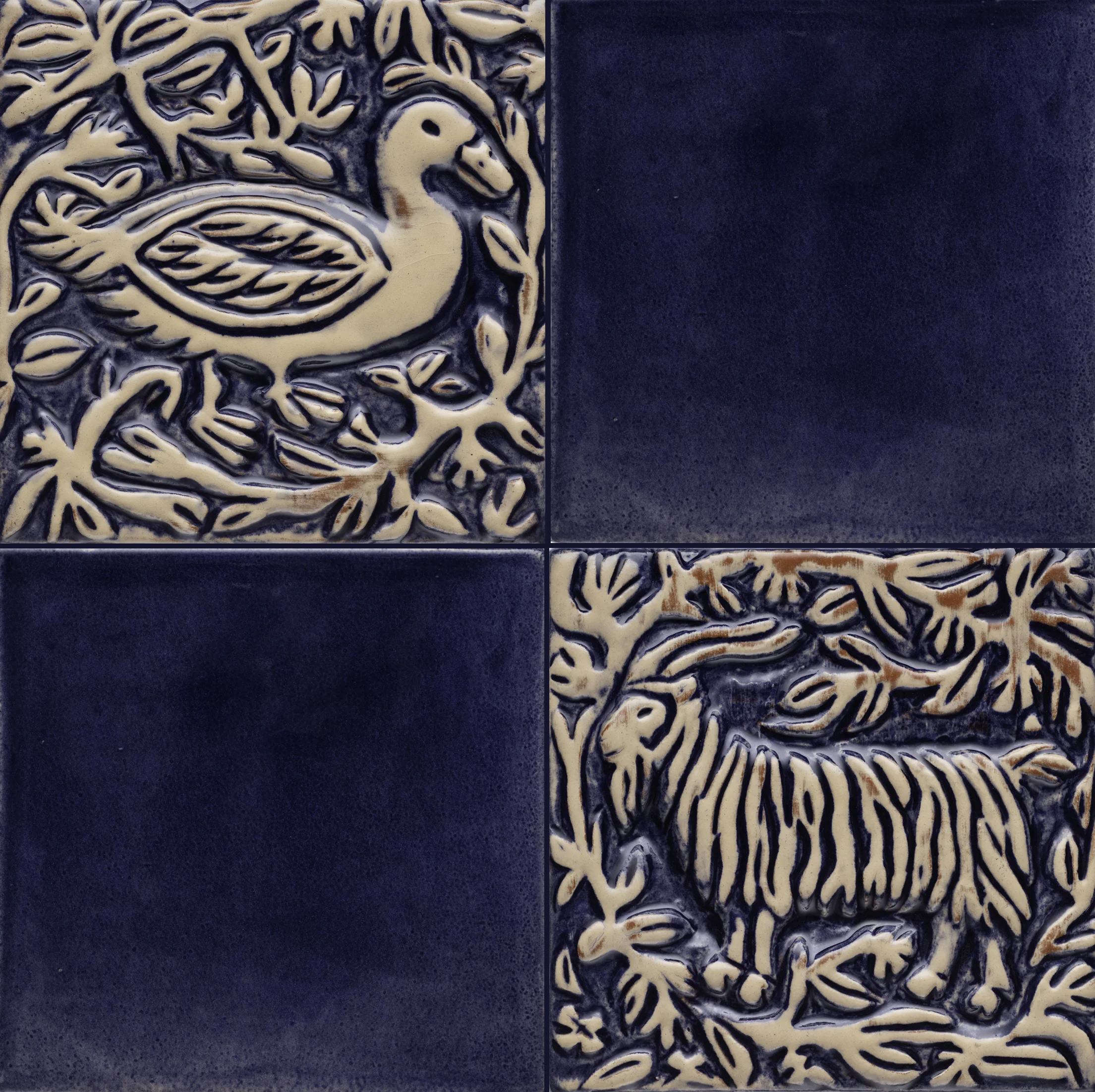 A06-Goat 6x6 Ceramic Handmade Tile | Moore-Merkowitz